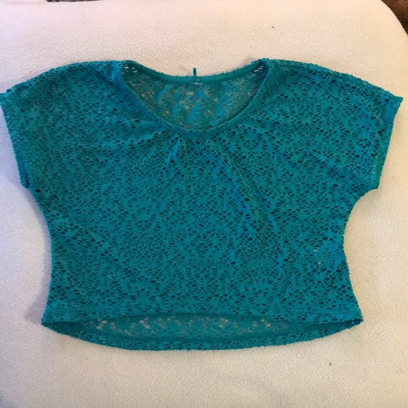 Shirts & Tops | Teal Coverup Shirt | Poshmark